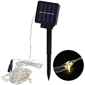 Talany Outdoor Solar String Lights, Indoor/Outdoor Solar Christmas String Lights Solar Light String Warm White Garden Stake Lights for Home Garden for Christmas Party
