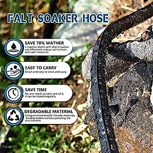 4 Pack Flat Soaker Hose 25FT for Garden Beds, Cloth Soaker Hose for Efficient & Effective Watering of Plants – Garden Soaker Hoses with Heavy Duty & Easy to Install (25ftx4)