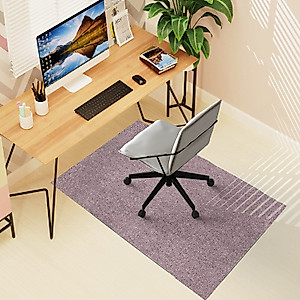 BREENHILL Area Rug 47"x27", Office Chair Mat for Hard FloorsAnti-Slip,Light Brown Low Pile Desk Rug for Rolling Chair,Floor Protectors for Chairs