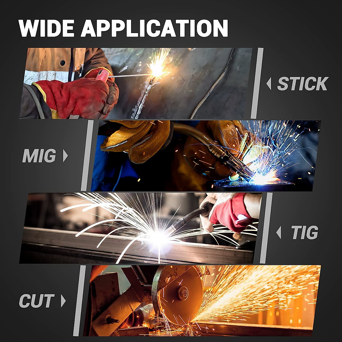 AUTOGEN Welding Helmet, Large Viewing Screen 4.05"X3.54" Auto Darkening Welding Helmet True Color Solar Power 4 Arc Sensor Wide Shade 4~5/8-9/13 for TIG MIG Arc Weld Grinding Welder Mask(Colorful)