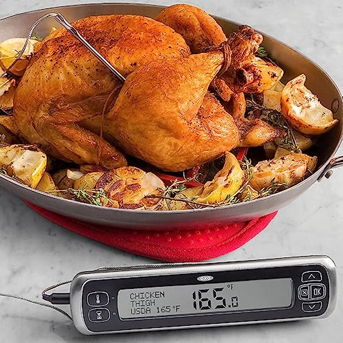 OXO Good Grips Chef's Precision Digital Leave-In Thermometer, Stainless Steel, 1 count
