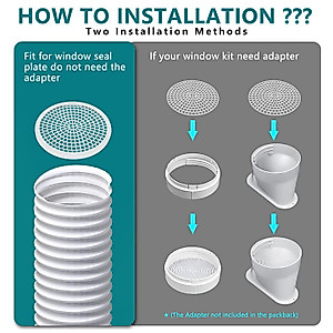 Daisypower Portable Air Conditioner Exhaust Hose 5 Inch Diameter Clockwise Thread 80 Inch Length Replacement AC Tube,Universal Compatible with Honeywell,Winter,LG,Delonghi,White