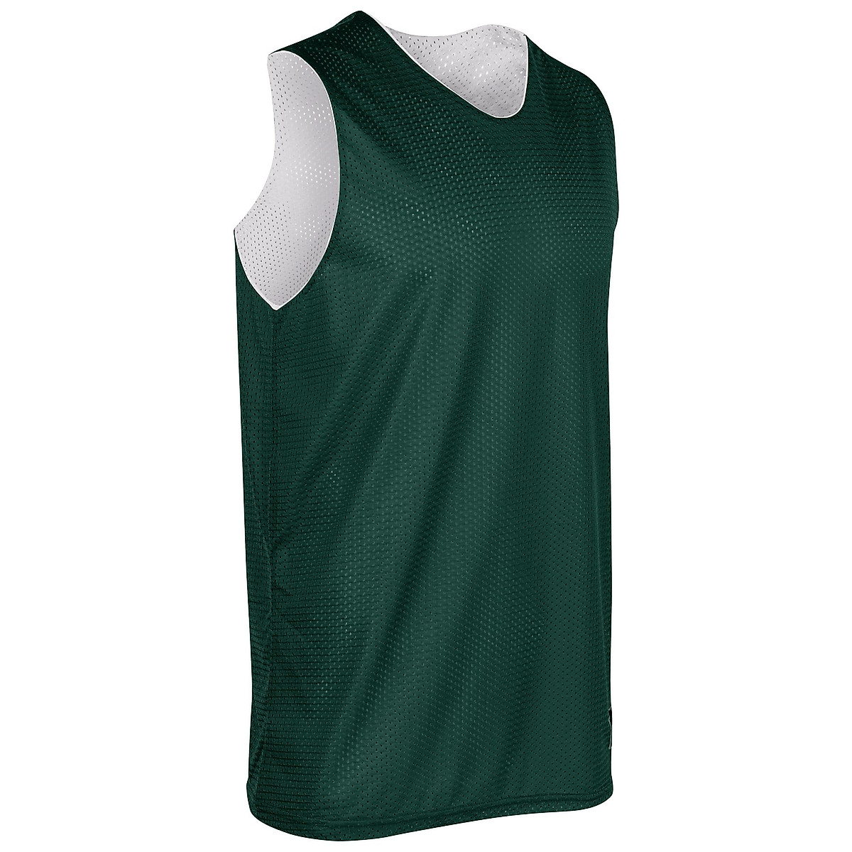 CHAMPRO boys Zone Youth Polyester Reversible Basketball Jersey, Forest Green, White, Large US