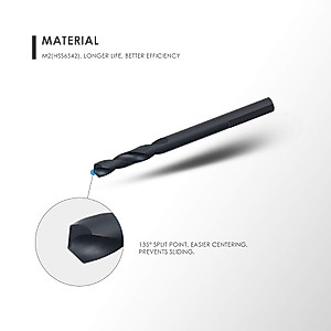 Luckyway 3-Piece Hole Saw Mandrel,Fit 3/4-Inch to 6-Inch Diameter,Including 7/16-Inch and 3/8 Inch Shank Hole Saw Arbor and 3-Piece 1/4 Inch HSS(M2) Central Drills