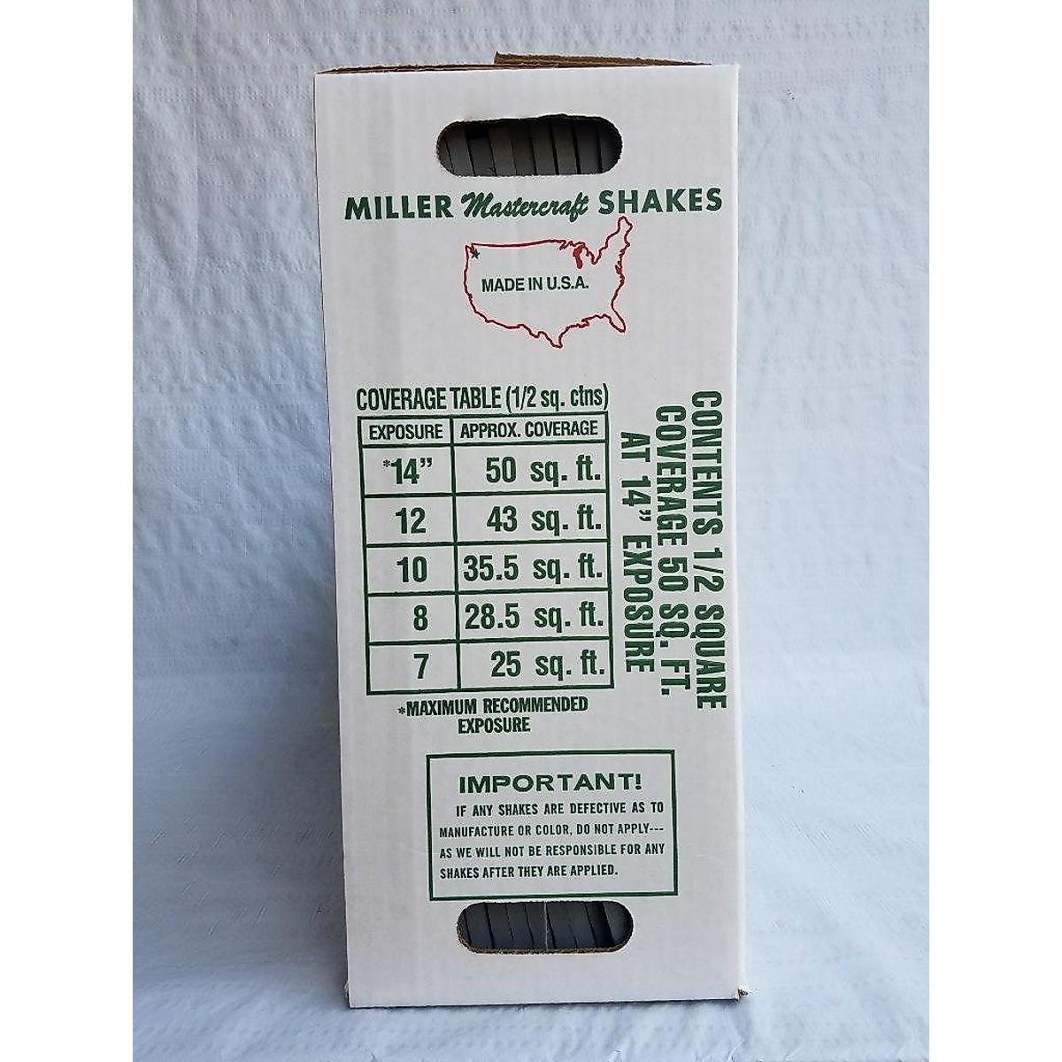 Miller Shingle 18 Inch Rebutted and Rejointed (R&R) Sanded Cedar Sidewall Shingles Primed 1/2 Square Carton