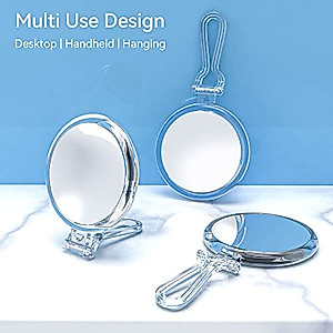 B Beauty Planet Magnifying Mirror, 30X Hand Mirror with Handle for Travel Magnifying Mirror, Handheld Magnifying Mirror with Double Side 30X/1X Magnification, 30X Handheld Mirror for Eyes Makeup 5 in