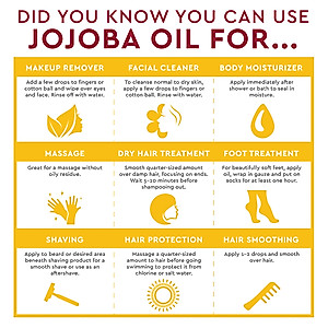 Desert Essence 100% Pure Jojoba Oil 2 fl oz - Organic Face Moisturizer, Hair & Scalp Oil - Non-GMO, Vegan, Gluten-Free - Cold-Pressed Jojoba – Safe for Sensitive Skin, Hydration & Balance