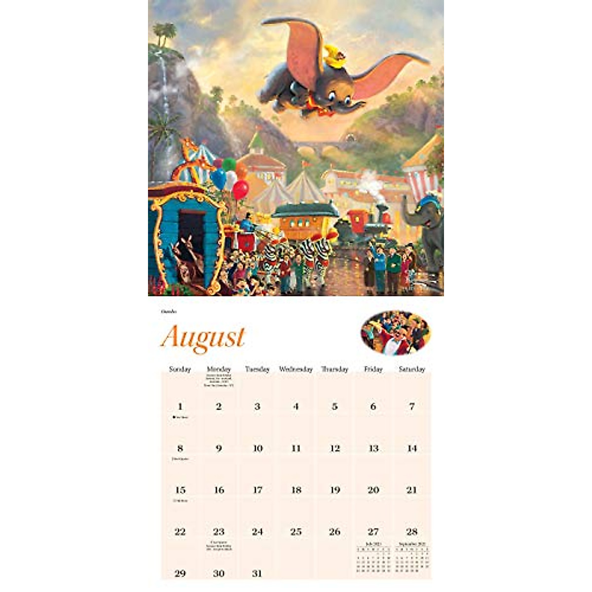 Disney Dreams Collection by Thomas Kinkade Studios: 2021 Mini Wall Calendar