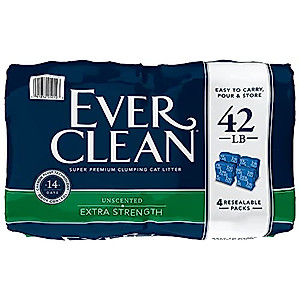 Ever Clean Extra Strength Clumping Unscented Cat Litter, 42 lbs.