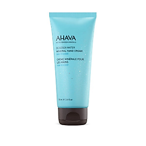 AHAVA Dead Sea Water Mineral Hand Cream, Sea-Kissed - Hand Moisturizer For Dry Cracked Hands, Light & Fast Absorbing, Enriched with Dead Sea Mineral Blend Osmoter, Witch Hazel & Allantoin, 3.4 Fl.Oz