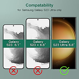 Gatatol [2 Pack for Galaxy S23 Ultra Screen Protector Privacy [Support Fingerprint & S Pen] 2X 3D Curved Anti-Spy Tempered Glass for Samsung S23 Ultra 5G