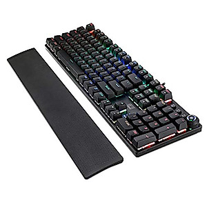 Adesso RGB Programmable Mechanical Gaming Keyboard with Detachable Magnetic Palmrest, 108 Keys, Black