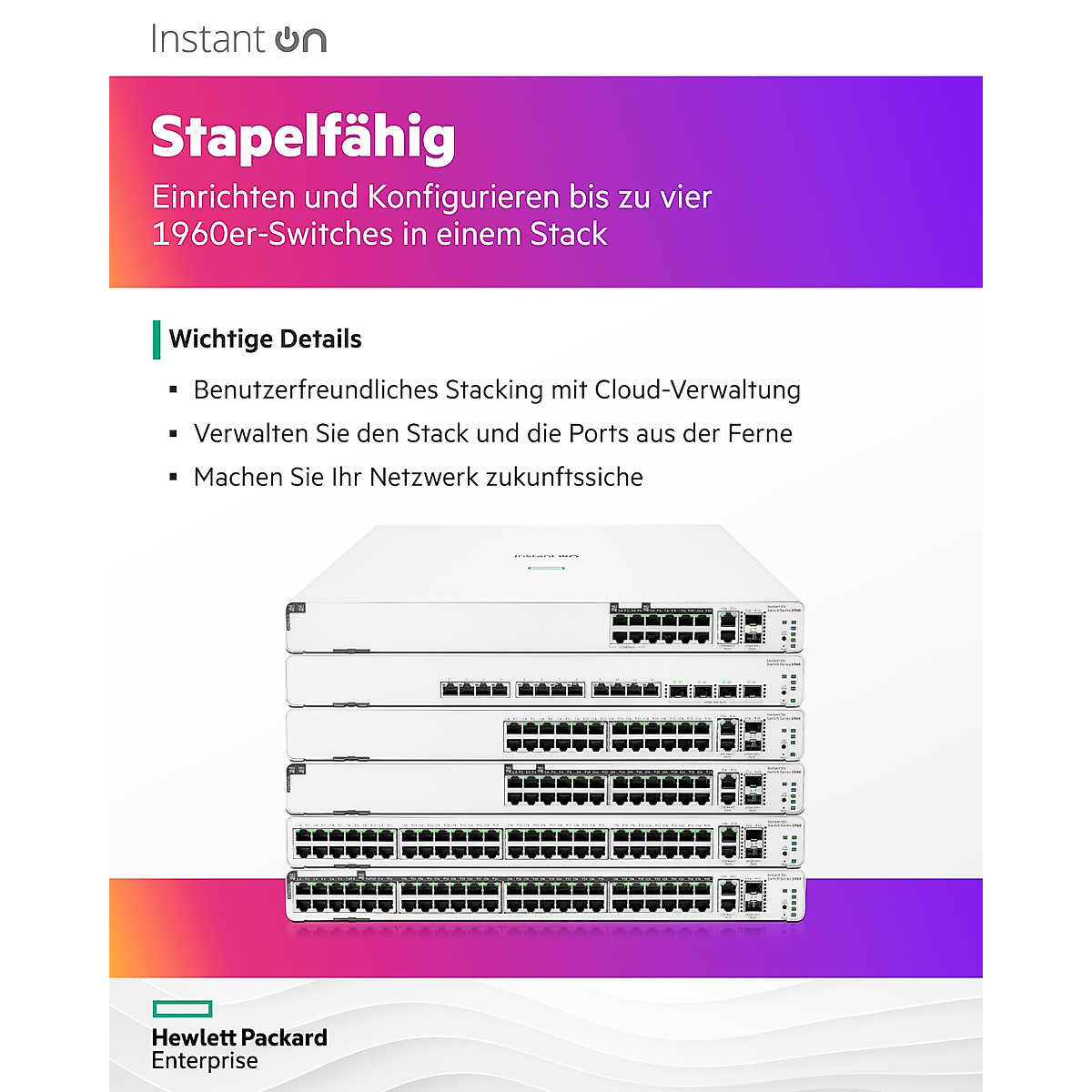Aruba Instant On 1960 12-Port 10Gb Aggregator Smart Switch - 12x10GBase-T | 4X SFP+ (JL805A#ABB)