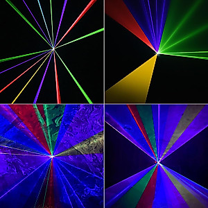 Sumger DJ Disco Stage Party Lights,Sound Activated Laser Light,DMX RGB Lazer Projector Lighting-Beam Effect with Remote Control for Christmas Halloween Karaoke Show KTV Bar Dance Gift Birthday Wedding