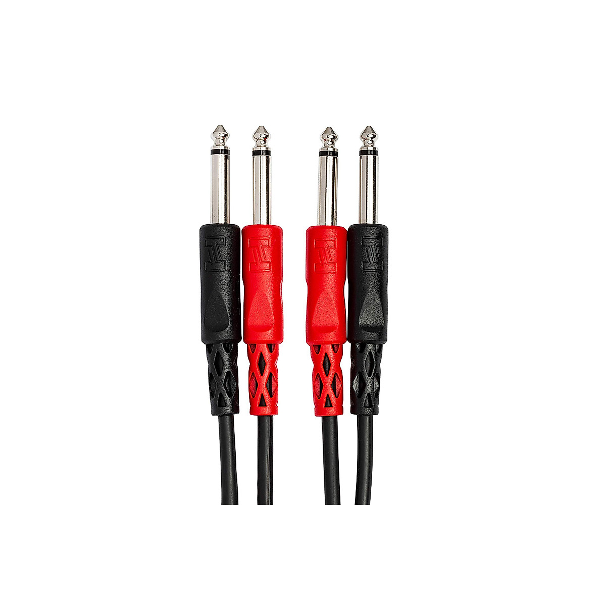 Hosa CPP-201 Dual 1/4" TS to Dual 1/4" TS Stereo Interconnect Cable, 1 Meter & CMP-153 3.5 mm TRS to Dual 1/4" TS Stereo Breakout Cable, 3 Feet