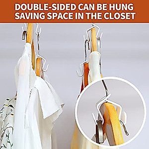 Clothes Hanger Connector Hooks 100 Pcs Space Saving Hooks for Hangers, Plastic Magic Hanger Hooks for Organizer Closet, Closet Space Organizer