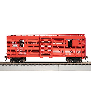 Bachmann Trains - 40' Animated Stock Car - Frisco #47667 with Cattle - HO Scale