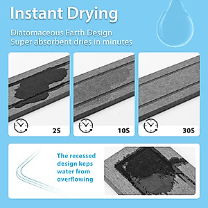 ZRWLHJ Sponge Holder for Kitchen Sink, Instant Dry Sink Caddy Kitchen Sink Organizer, Sink Sponge Holder Kitchen Sink Caddy with Diatomaceous Earth Water Absorbing Sink Caddy Tray