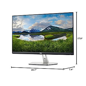 Dell S2721D 27 Monitor - 27" 1440p QHD 2560 x 1440 at 75 Hz, IPS Ultra-Thin Bezel Monitor, AMD FreeSync, HDMI, DisplayPort, Built in Speakers, VESA Certified, Silver