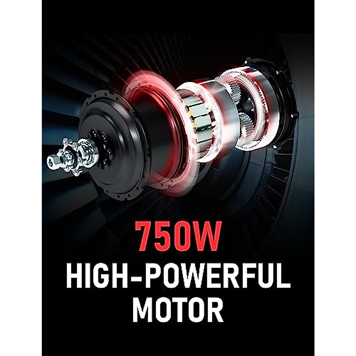 Hipeak Bona Electric Bike for Adults, Ebike 750W/48V/15Ah, 20" x 4.0" Fat Tire Electric Bike Folding with Removable Battery, Step-Over Folding Adult Electric Bicycles Front Shock Absorber