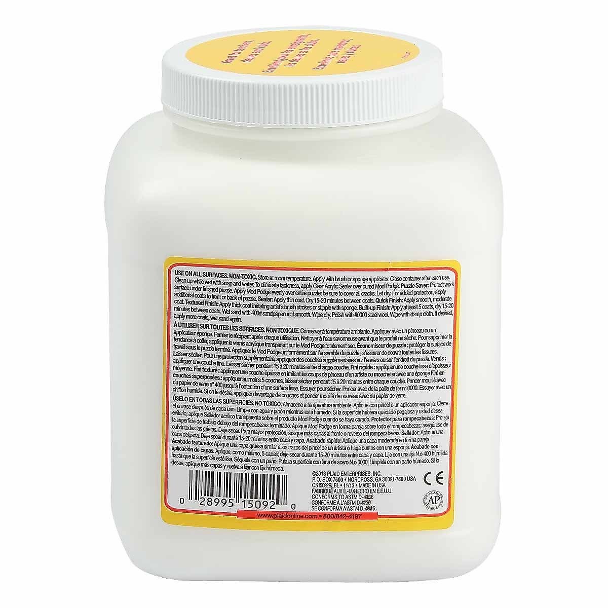 Mod Podge Matte Sealer, Glue & Finish: All-in-One Craft Solution- Quick Dry, Easy Clean, for Wood, Paper, Fabric & More. Non-Toxic - Craft with Confidence, Made in USA, 64 oz., Pack of 1