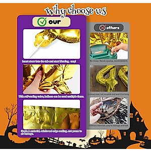 TRICK OR TREAT Black Orange Letter Balloon Banner 16 Inches Halloween Foil Balloon Party Decoration Spooky Balloons 3D Halloween Aluminum Pumpkin Balloons for Horror Halloween Night Party Supplies