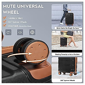 Joyway Luggage 5 Piece Sets， Lightweight Rolling Hardside Travel Luggage with TSA Lock，Luggage Set Clearance，Suitcase with Spinner Wheels for Women