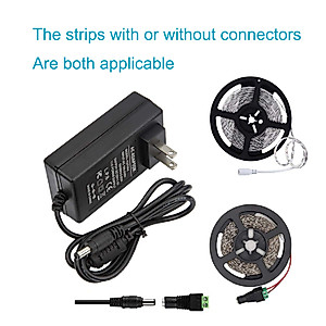 12V 4A Power Supply - COOLM AC 100-240V 50/60Hz to DC 12 Volt 4 amp 4Amp 48W Power Converter Charger 12V4A + 5.5x2.1mm DC Female Jack Socket for 12V LED Strip Lights CCTV Camera