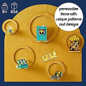 LEGO DOTS Hogwarts Desktop Kit 41811, DIY Harry Potter Back to School Accessories and Supplies, Desk Décor Items and Patch Sticker, Crafts Toys