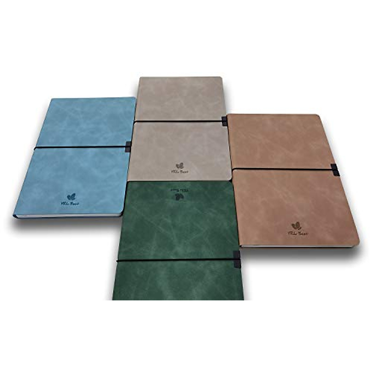 YRL Best Writing Journal Notebook, College Ruled/Lined, A5, 5.8x8.3”, Premium Faux Leather Soft Cover, Fine Thick Paper, Sewn Bound, Inner Pocket, Elastic Closure Wrap, Pen Loop, Lays Flat, Green