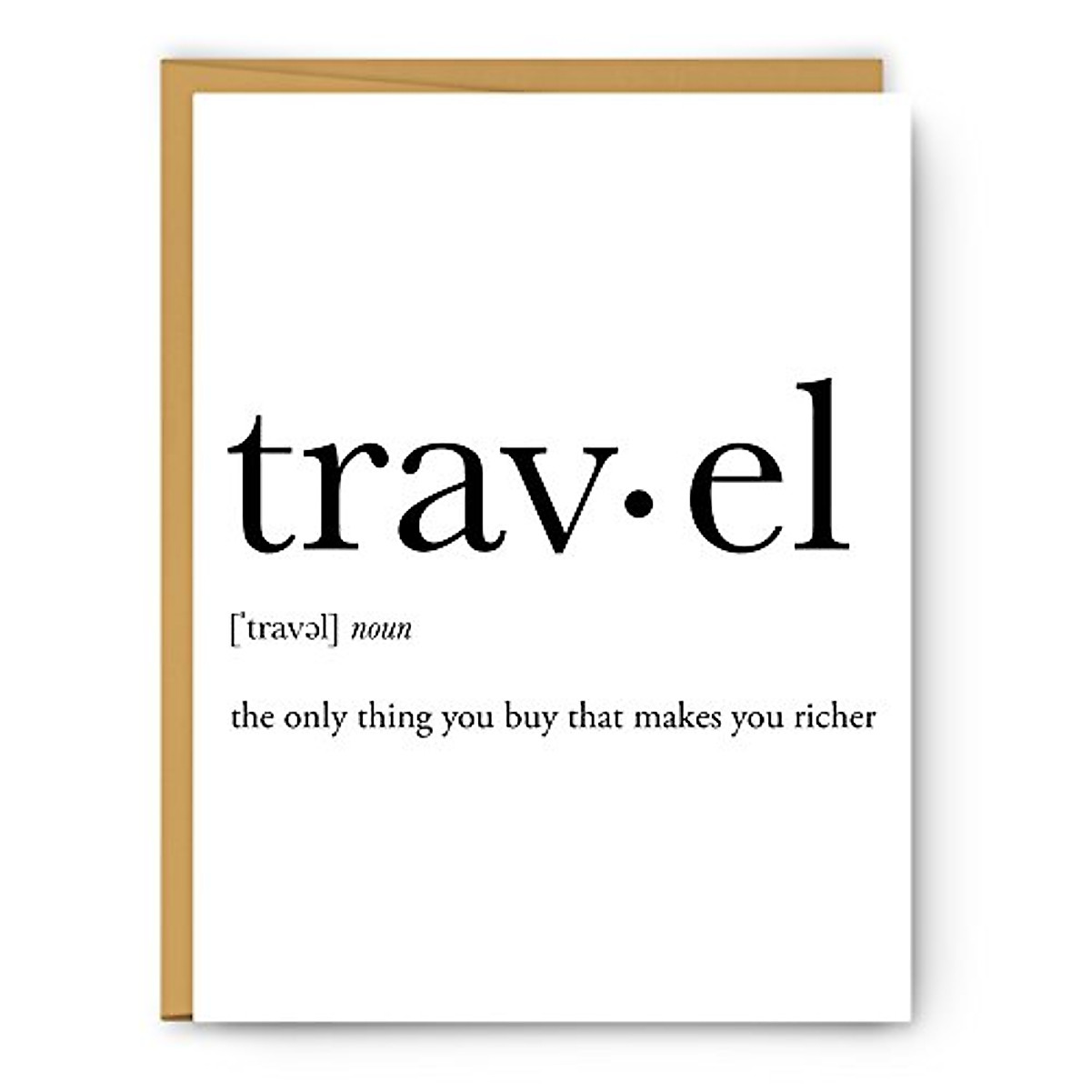 Travel definition - Unframed art print poster or greeting card