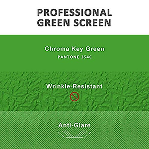 【Wider Style】 RAUBAY 78.7in x 74.8in Large Collapsible Green Screen Backdrop Portable Retractable Chroma Key Panel Photo Background with Stand for Video Conference, Photographic Studio, Streaming