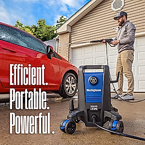 Westinghouse ePX3100 Electric Pressure Washer, 2050 Max PSI 1.76 Max GPM with Anti-Tipping Technology, Onboard Soap Tank, Pro-Style Steel Wand, 5-Nozzle Set, for Cars/Fences/Driveways/Home/Patios