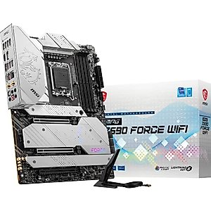 MSI Z690 Force WiFi Gaming Motherboard (ATX, 12th Gen Intel Core, LGA 1700 Socket, DDR5, PCIe 4, CFX, M.2 Slots, Wi-Fi 6E)