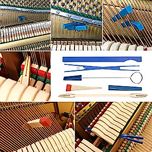 Piano Tuning Kit,YZNlife Professional 16 pcs Piano Tuner Tools Including Tune Hammer Lever Felt, Mutes, Fork,Tuning Wrench,Temperament Strip,Piano Repairing Accessories