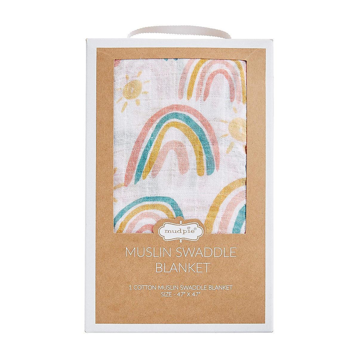 Mud Pie Muslin Swaddle, Rainbow