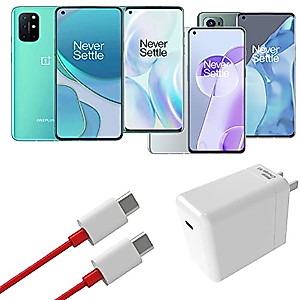Updated 65W warp Charger for OnePlus 8T 9 9R 9Pro Power Adapter with USB C-to-C Warp Charging Cable (2M/6.5ft)