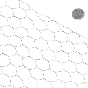 Fencer Wire Poultry Netting Fence, 20 Gauge Galvanized Hexagonal Chicken Wire Fence, 1-Inch Mesh Opening Size (4 ft. x 150 ft.)