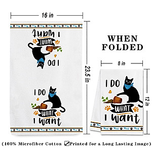 pinata Cat Kitchen Towels Decorative Set of 4 - Cat Lover Gifts for Women - Housewarming Gifts - Cat Gifts for Cat Lovers - Cat Mom Gifts for Women - Funny Cat Dish Towels - Cat Kitchen Decor