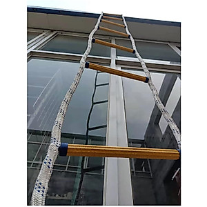 FGQCBBYC Emergency Fire Escape Ladder Rope Ladder Outdoor Soft Safety Ladder Hooks for Window Balcony, Home Climbing Escape Ladders,Reusable/3M/10Ft/18M/59Ft