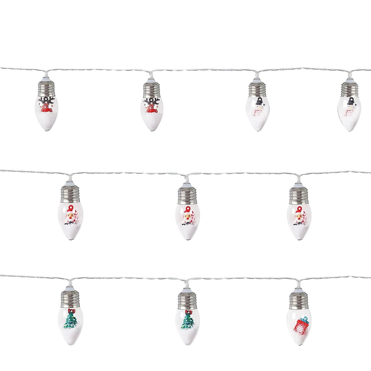 MDNZCTH Christmas LED String Lights Colored Snowman Santa Lights String Christmas Tree Decoration Bulbs Hanging Lighting Christmas String Lights