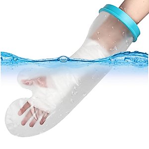 UpGoing Cast Covers for Shower Arm Adult Waterproof Arm Cast Cover Shower Protector Bag for Wound Arm, Hands, Wrists, Elbow, Finger to Keep Wounds Dry [2024 New Reusable]