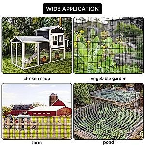 Upgraded Black Hardware Cloth Galvanized Wire Mesh 1/2 Inch 19 Gauge Chicken Wire Fence Roll Welded Wire Mesh Fence Roll for Home and Garden Fence and Home Improvement Project (1/2 inch 36''x100')