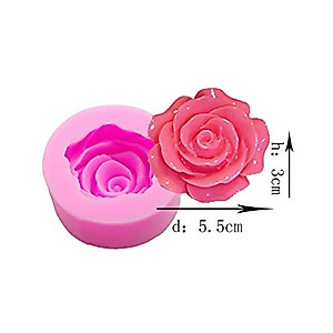 BeeSpring Flower Bloom Rose Shape Silicone Fondant Soap 3D Cake Molds Cupcake Jelly Candy Chocolate Decoration Baking Tool Mould
