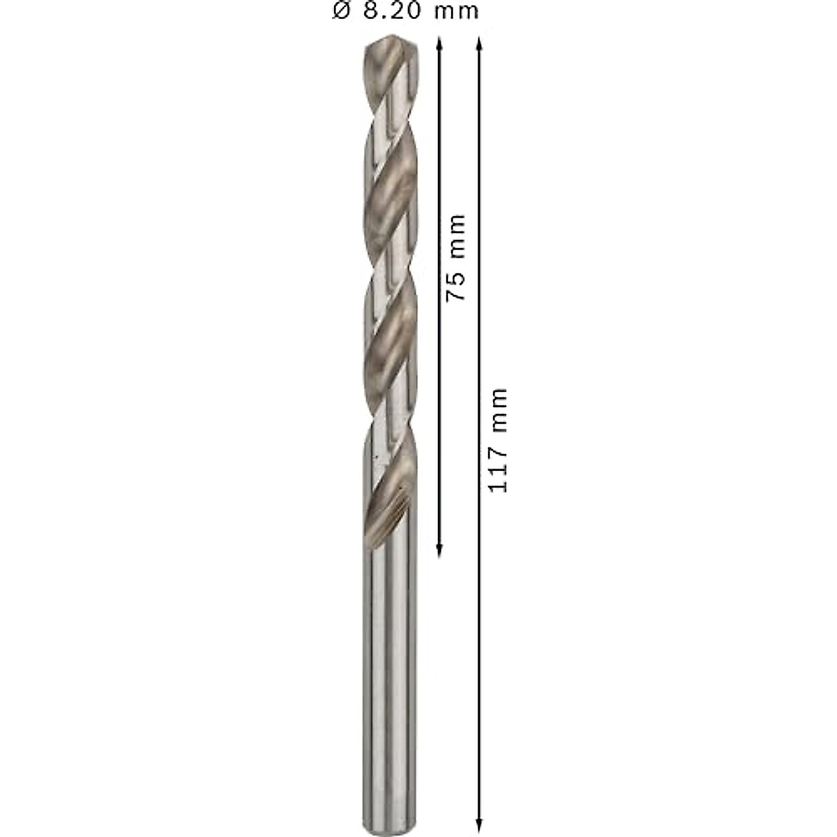 Bosch 2608585509 Metal Drill Bit Hss-G 8, 2mmx2.95inx4.6In 5 Pcs
