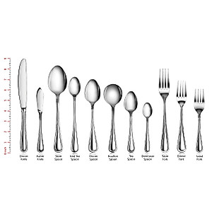 New Star Foodservice 58048 Slimline Pattern, 18/0 Stainless Steel, Dinner Fork, 7.5-Inch, Set of 12