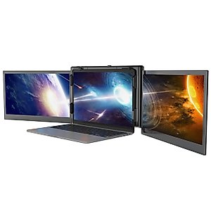 Kwumsy P2 Pro Triple Portable Monitor Laptop Screen Extender 13.3'' Multi-Function External Screen Display FHD IPS Type-C Multiple Monitor Extender Compatible with 13.3''-16.5'' Mac M1 Chip/Notebook