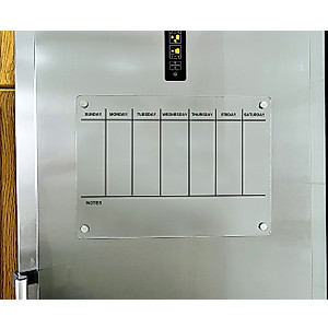 MAGNETIC CALENDAR - Magnetic Weekly Personalized Calendar 2024, Dry Erase Calendar, Personalized Acrylic calendar, Fridge Calendar with notes