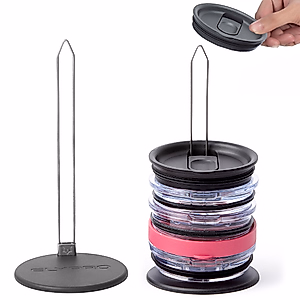 ELYPRO - Revolutionary Tumbler Lid Organizer - Space-Saving Design - Slim Vertical Storage for Up to 10 Lids , Clutter-Free Kitchen Cabinets and Countertops Organization