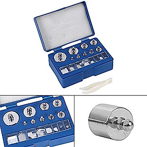 Scale Balance Calibration Weights, 10mg-100g Gram Precision Steel Scale Calibration Weight Kit with Case & Tweezers for Digital Scale Balance, Jewellery Scale, Lab Educational Science